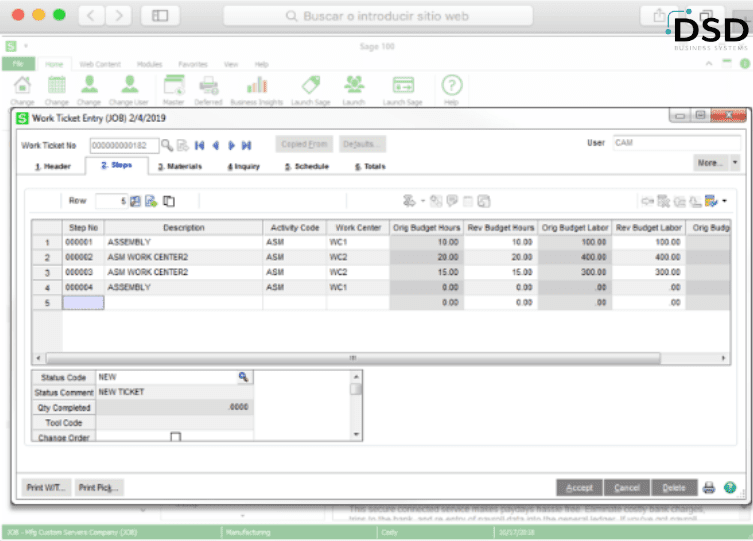 Sage Production Management - DSD Business Systems