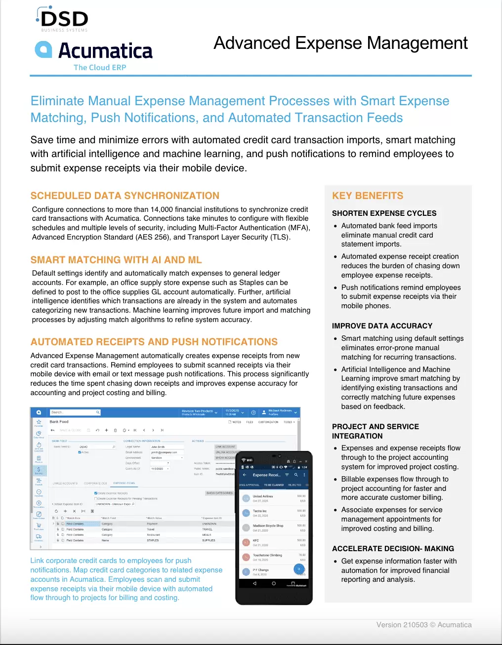 Acumatica Cloud ERP Advanced Expense Management Module - DSD Business ...