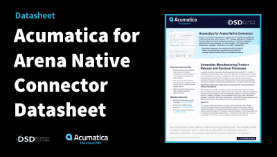 Acumatica for Arena Native Connector Datasheet - DSD Business Systems