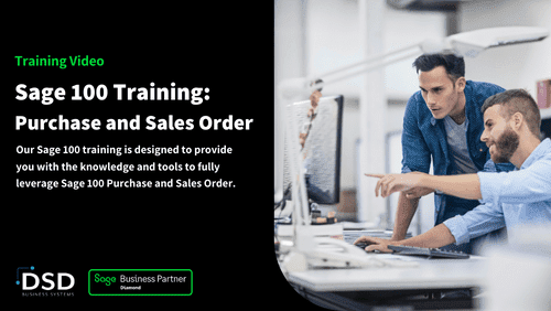 Sage 100 Training and Tutorials: Purchase and Sales Order - DSD ...