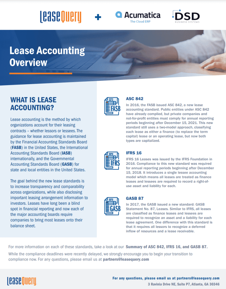 LeaseQuery Lease Management Accounting Software - DSD Business Systems