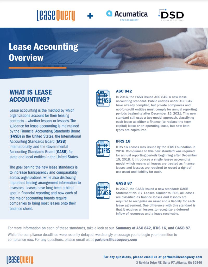 LeaseQuery Lease Management Accounting Software - DSD Business Systems