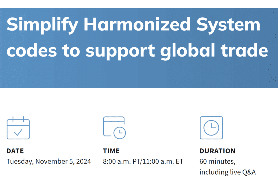 Simplify Harmonized System codes to support global trade - DSD Business ...